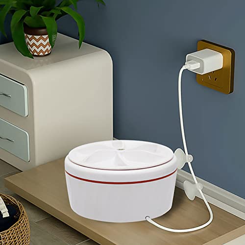 IKASEFU Mini Washer Portable Washing Machine for Socks Underpant, Ultrasonic Turbo Washing Machine for Dorm Home Travel Business Camping, USB Powered, 30 Minute Timer