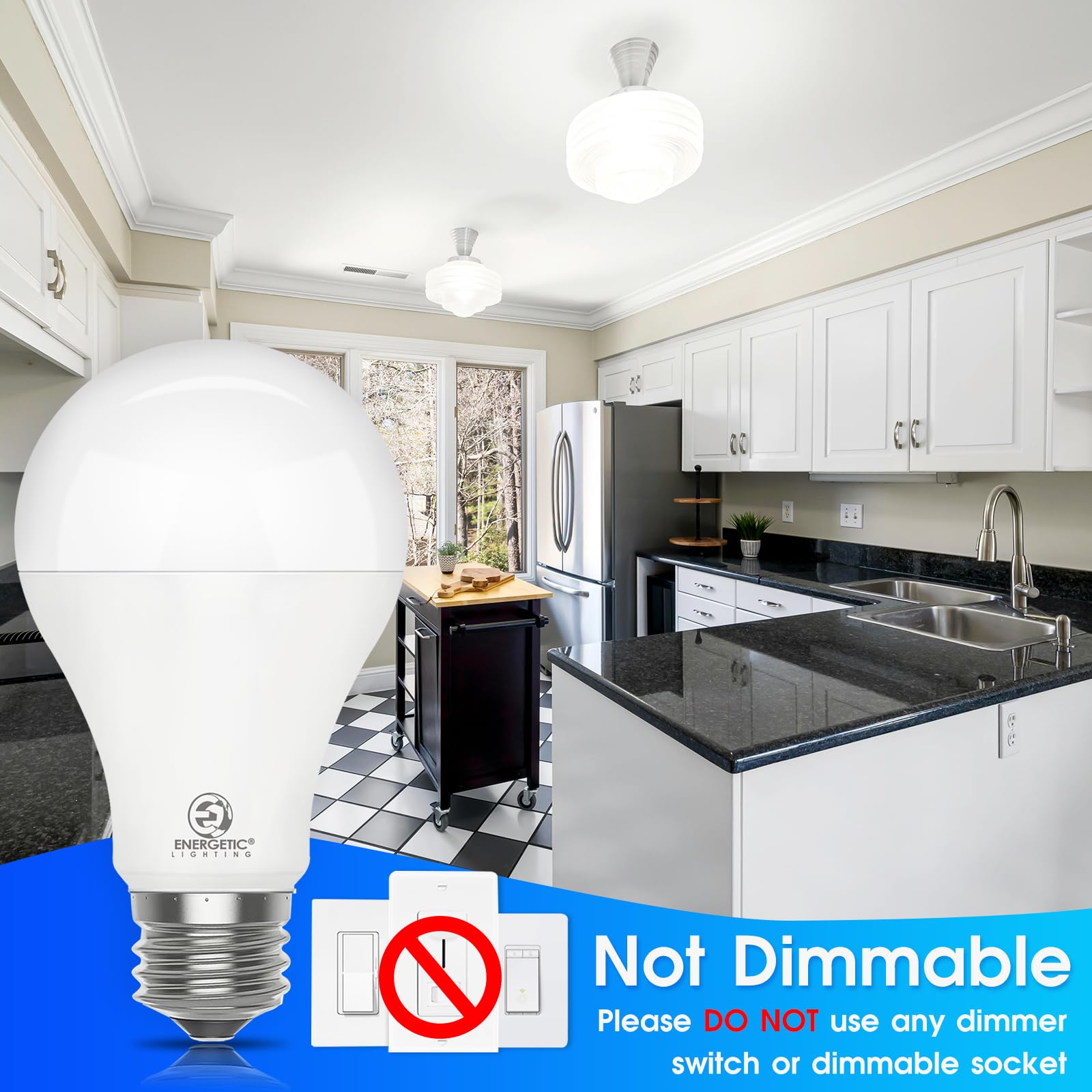 6 Pack 150 Watt Light Bulb, 2600LM Super Bright Light Bulb, Warm White 3000K, E26 Base, A21 High Lumens LED Bulb, Non-Dimmable, UL Listed