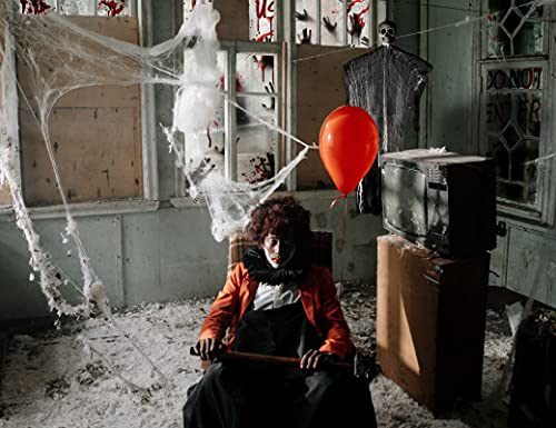 KD KIDPAR 8Pcs Halloween Window Door Decoration Covers Set, Includes 4Pcs 60x30” Window Clings&2Pcs 80x36” Door Posters with Scary Bloody Handprints&2 Fright Tape, Indoor and Outdoor Décor for Party
