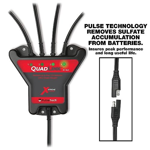 PulseTech QUADLINK – Charge 4 Batteries at The Same TIME, Your existing Charger or Ours, Four Channels from One Charger (XC-QL4)