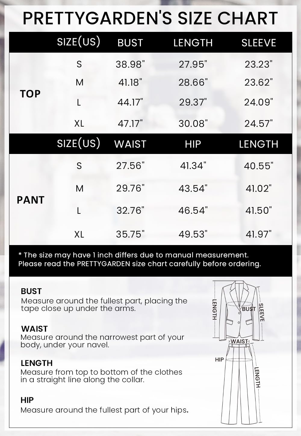 PRETTYGARDEN Women's 2024 Fall Two Piece Outfits Blazer Jacket and Wide Leg Pants Pockets Business Casual Suit Sets (Beige,Small)