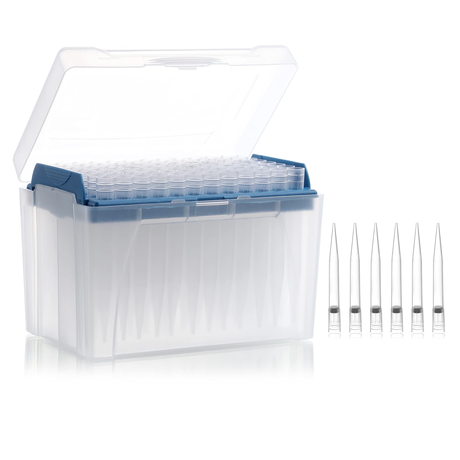 1000µL Pipette Tips - Universal Filtering Pipette Tips-Racked(Box),RNase/DNase Free & Pyrogen Safe,Clear,96 Tips/Rack Pk x 10 Racks (960 Tips)