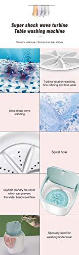 DNYSYSJ Portable 2 in 1Washing Machine, Mini Manual Washer Spin Dryer, Compact Laundry Machines for Traveling Outdoor Apartments Camping (White)