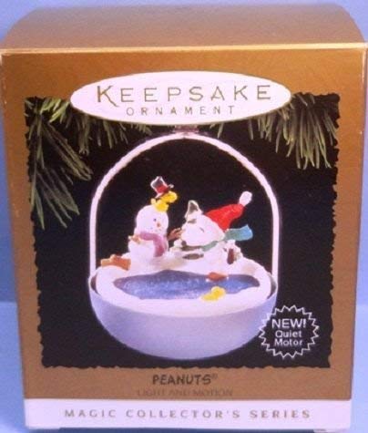 Hallmark Peanuts Snoopy Woodstock Light Motion 1995 Christmas Ornament