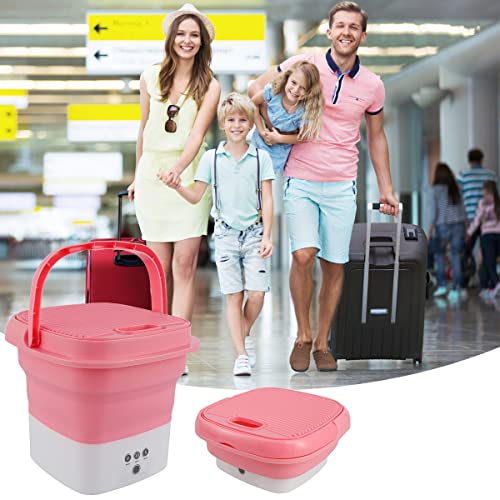 Y2H Mini Portable Washing Machine Foldable Small Laundry Machine with Drain Basket Lightweight Washer Touch Screen and Timer Reusable Washing Machine for Baby Clothes Underwear Socks Y2H