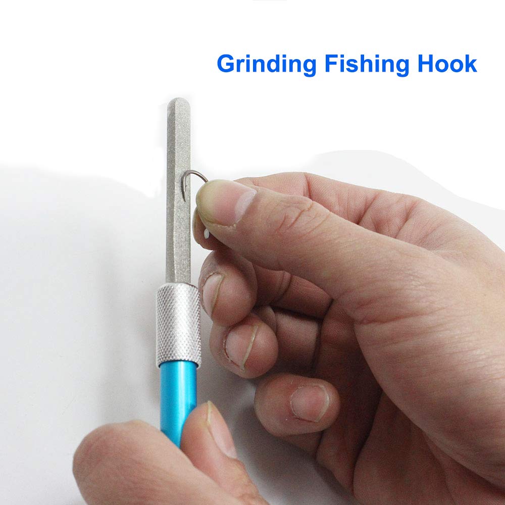 Portable Knife Sharpener, 3 in 1 Pocket Knife Diamond Pen-shaped Sharpener Multifunctional Saw Hook Flat Edge Outdoor Kitchen Knife Sharpener Mini Sharpening Steel Rod Cutter Pen-File By discoGoods