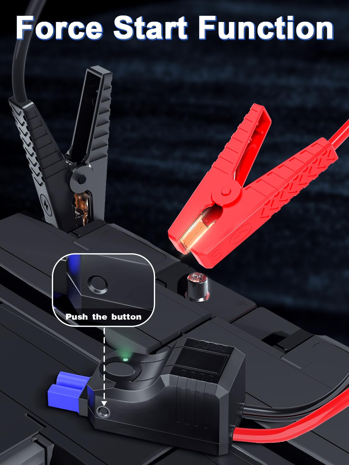 Jumper Starter Clamps Intelligent Automotive Emergency Booster Clamp Cables Replacement Alligator Clamp for 12V Portable Car Jump Starter (Clamp001)