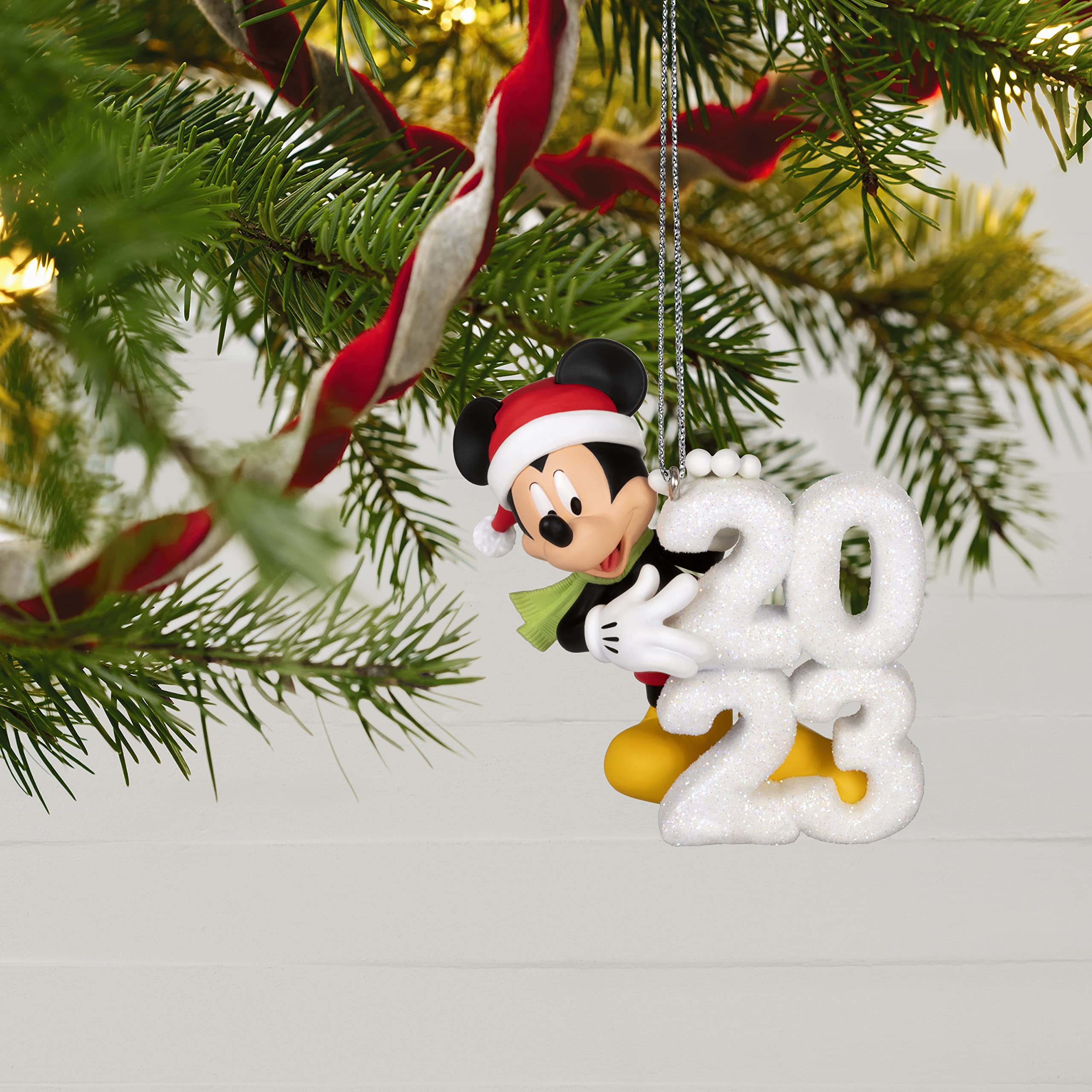 Hallmark Keepsake Christmas Ornament 2023, Disney Mickey Mouse A Year of Disney Magic, Gifts for Disney Fans