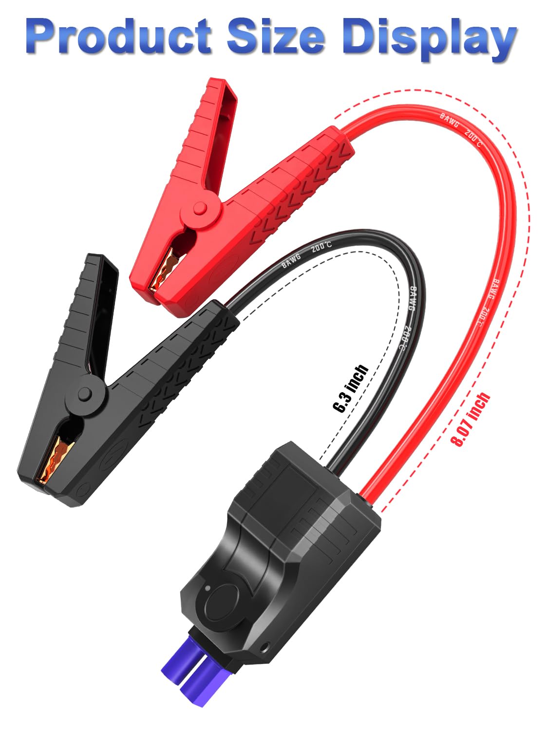 Jumper Starter Clamps Intelligent Automotive Emergency Booster Clamp Cables Replacement Alligator Clamp for 12V Portable Car Jump Starter (Clamp001)