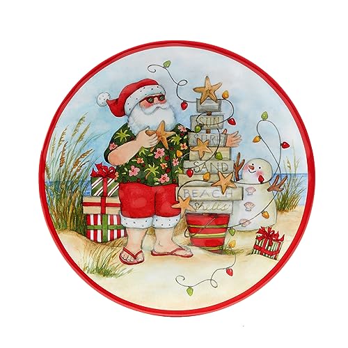 Certified International Santa's Wish Melamine 11" Dinner Plates, Multicolor, Large, Set of 6