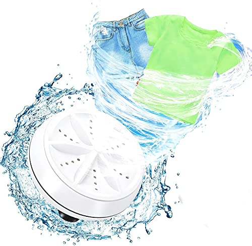 Mini Washing Machine - Ultrasonic Turbo Washing Machine Multifunctional Portable Turbo Washing Machine USB Powered Mode