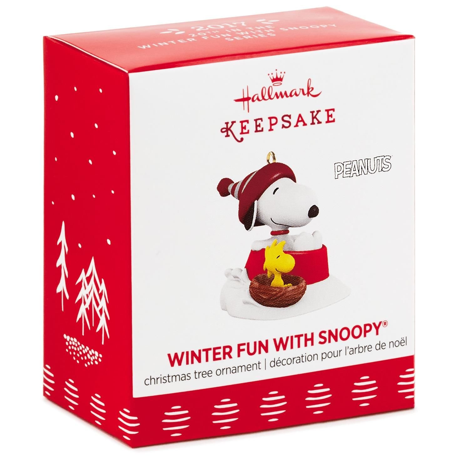 Hallmark 795QXM8632 Miniature Winter Fun with Snoopy and Woodstock #20 Keepsake Christmas Ornaments