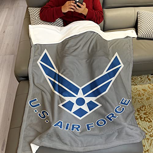 HommomH 60" x 80" Blanket Throw Comfort Warmth Soft Cozy Air Conditioning Easy Care Machine Wash US Air Force