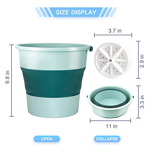 Mini Washing Machine, Portable Foldable Ultrasonic Turbo Washing Machine,Mini Dishwashers with USB, Suitable for Home, Business, Travel, College Room, RV, Apartment(10L)
