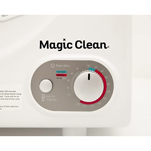 Magic Clean MCLD24WI Clothes Dryer Portable Front Loading for Laundry, Compact for Apartments, RV and More, White