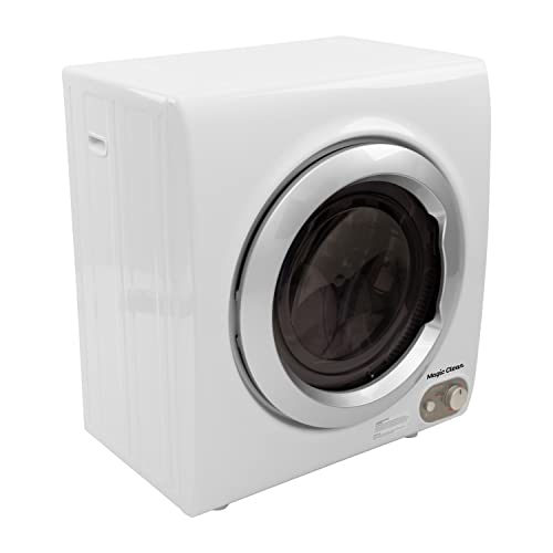 Magic Clean MCLD24WI Clothes Dryer Portable Front Loading for Laundry, Compact for Apartments, RV and More, White