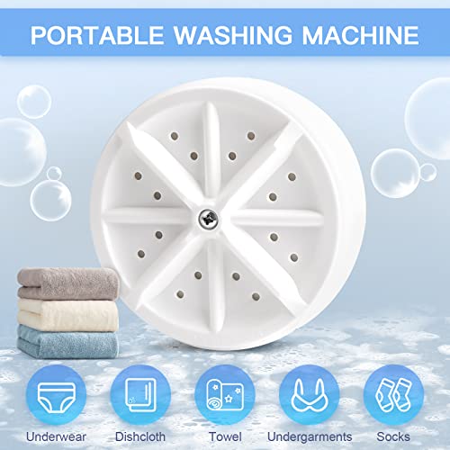 Mini Washing Machine, Portable Foldable Ultrasonic Turbo Washing Machine,Mini Dishwashers with USB, Suitable for Home, Business, Travel, College Room, RV, Apartment(10L)