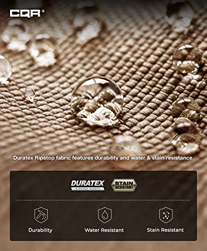 CQR Men's Tactical Pants, Water Resistant Ripstop Cargo Pants, Lightweight EDC Work Hiking Pants, Outdoor Apparel, Duratex Ripstop Coyote, 40W x 32L