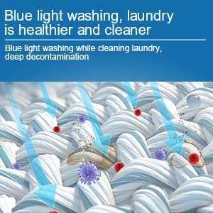 Nictemaw Portable Washing Machine ππ.πLbs Capacity Portable Washer 1.9 Cu.ft Full-Automatic Compact Laundry Washer With Drain Pump,10 Wash Programs 8 water levels with LED display Ideal for Home