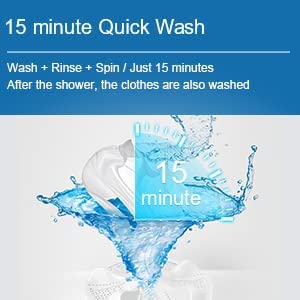 Nictemaw Portable Washing Machine ππ.πLbs Capacity Portable Washer 1.9 Cu.ft Full-Automatic Compact Laundry Washer With Drain Pump,10 Wash Programs 8 water levels with LED display Ideal for Home