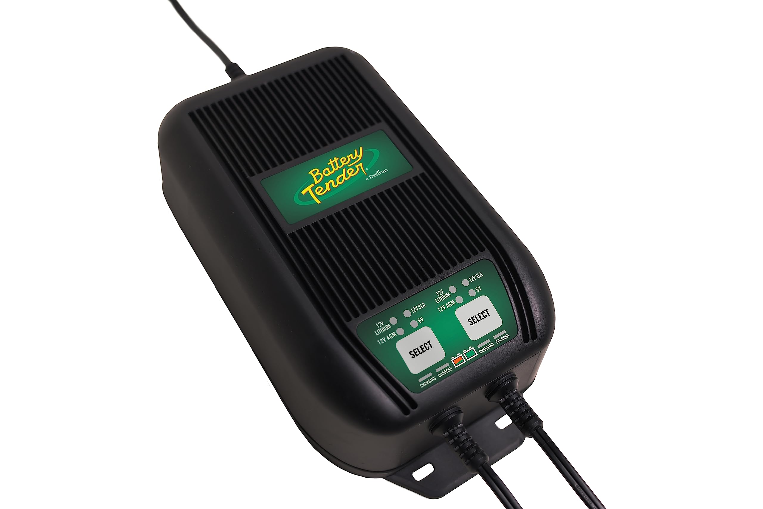 Battery Tender WaveCharge 6 AMP - 2 Bank Multibank Charger - 3 AMPs Per Bank - Selectable 12V / 6V - Smart and Switchable Multi Battery Charger and Maintainer - 022-1002-DL-WH