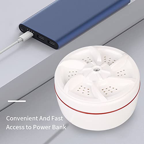 Portable Mini Ultrasonic Washing Machine Efficient Cleaning Turbine Washing Machine Mute Low Noise Laundry Machine for Light Clothes