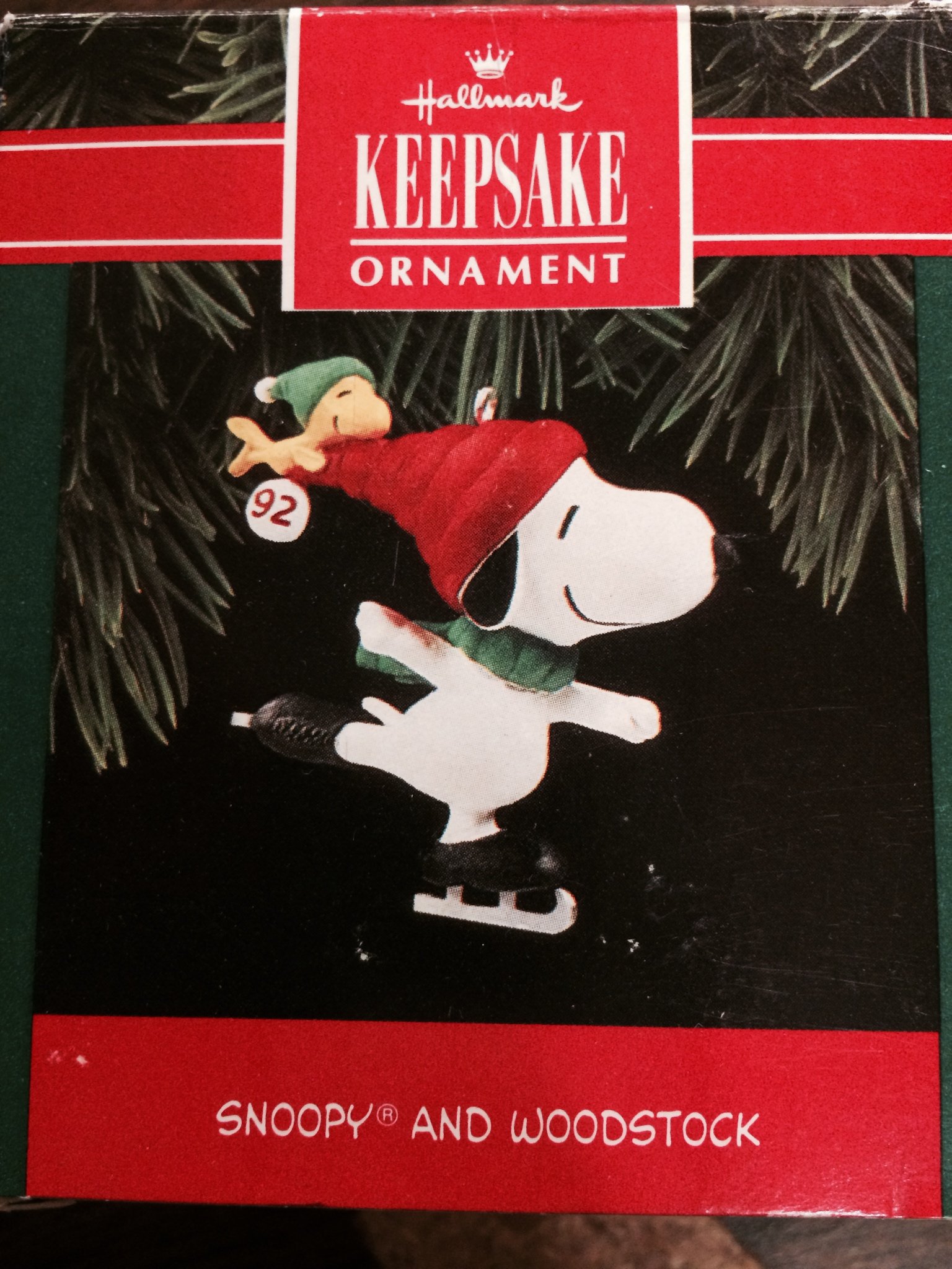 QX5954 Snoopy and Woodstock 1992 Hallmark Keepsake Ornament
