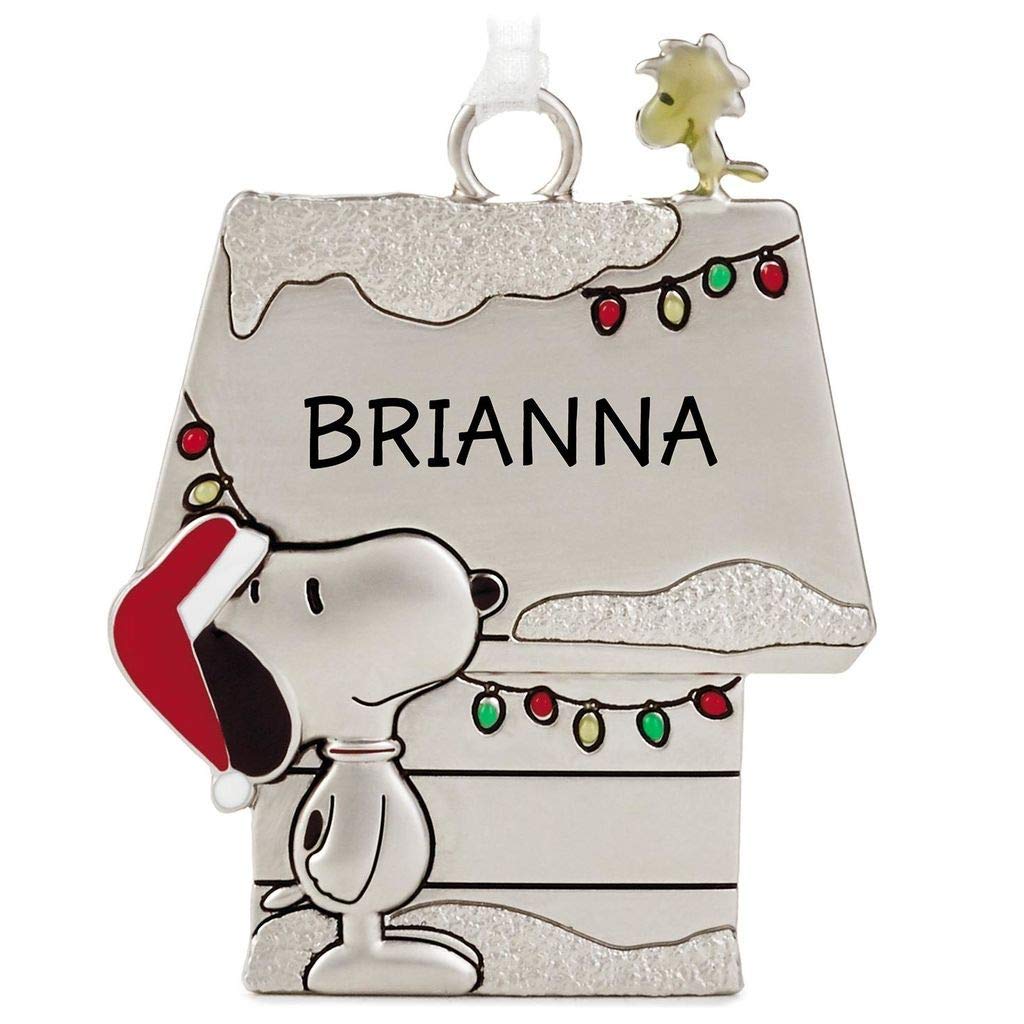 Hallmark Brianna Peanuts Snoopy and Woodstock Charmers Metal Christmas Ornament