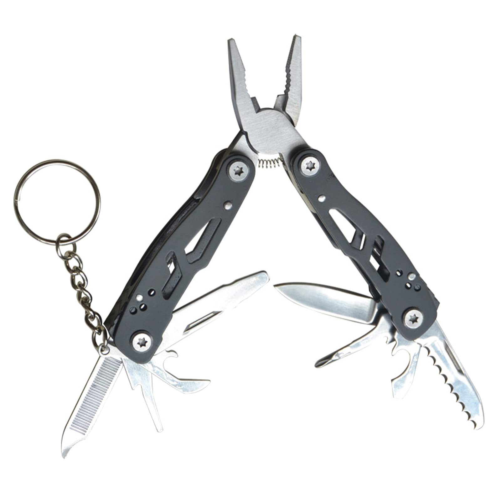 14in1 Keychain Multitool ,Multitool Pliers Pocket Knife with Safety Locking,Stainless Steel,Screwdrivers Saw,Bottle Opener for Outdoor, Survival, Camping, Hunting and Hiking Simple Repairs