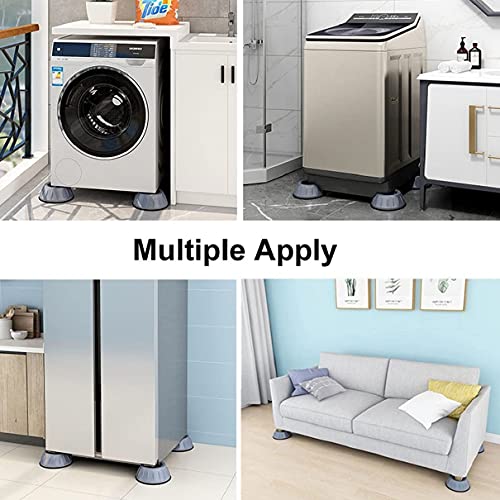 Shock and Noise Cancelling Washing Machine Support Noise Reducing and Anti Slip Anti Vibration Rubber Washing Machine Feet Pads Anti-Walk Dryer Washer Vibration Pads Washing Machine Stabilizer