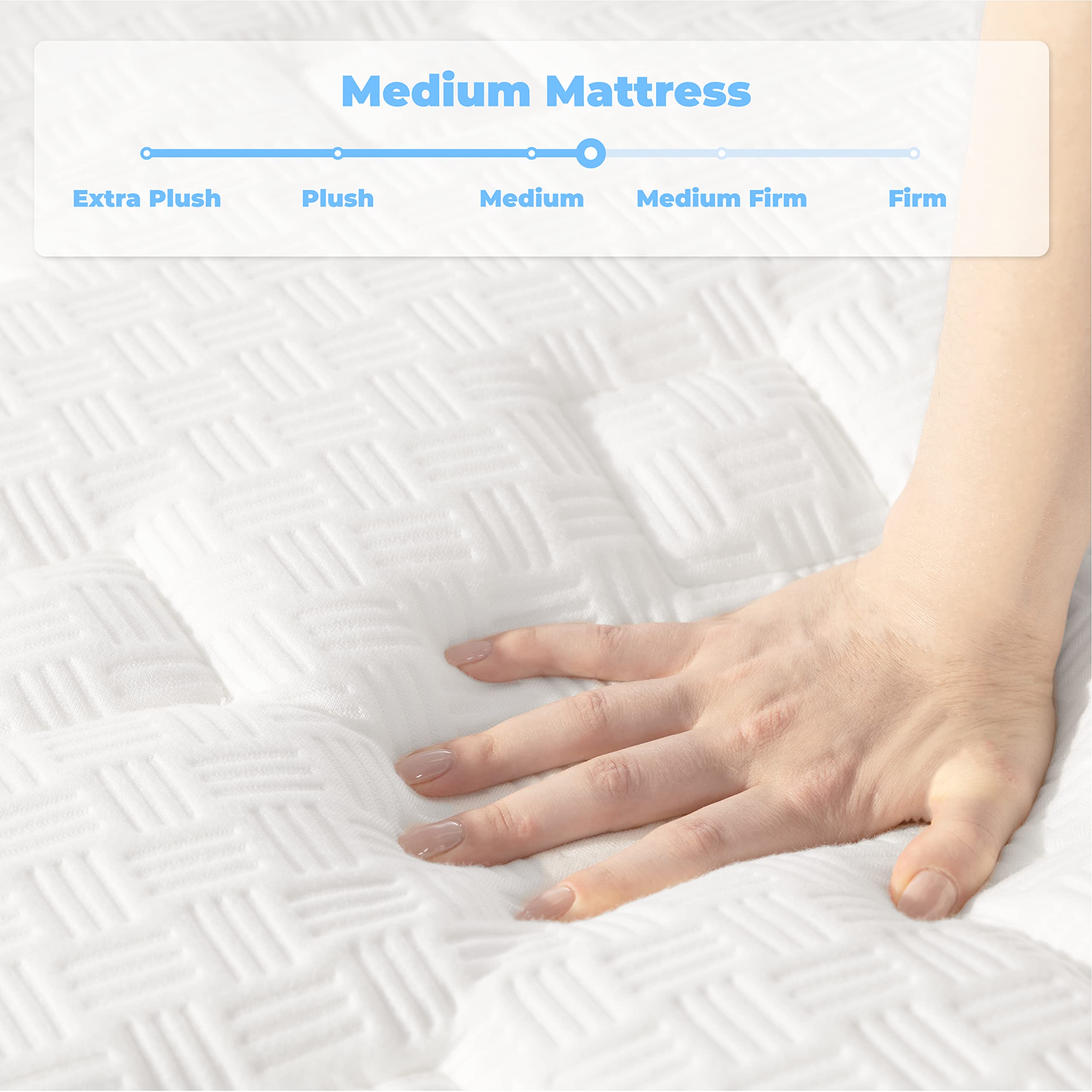 HIMMLINE King Mattress, 10 Inch Hybrid Mattress, Gel Memory Foam and Pocket Spring King Bed Mattress in a Box, Medium Feel, Cooler Sleep & Pressure Relief, 76”*80”, 120 Nights Risk-Free Trial