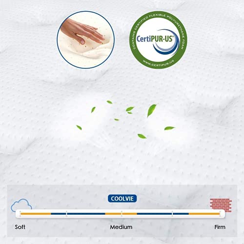 Coolvie King Mattress, 10 Inch King Size Hybrid Mattress, Individual Pocket Springs with Memory Foam, Bed in in a Box, Cooler Sleep with Pressure Relief and Support
