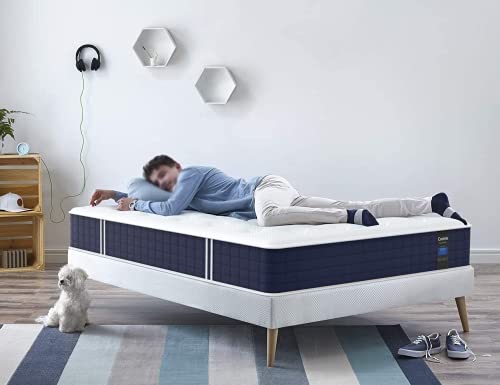 Coolvie King Mattress, 10 Inch King Size Hybrid Mattress, Individual Pocket Springs with Memory Foam, Bed in in a Box, Cooler Sleep with Pressure Relief and Support