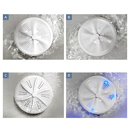 Mini Washing Washer Machine,Portable Turbine Ultrasonic Small Washers for children's clothes Socks,Underwear (3 in 1 Washer Set)