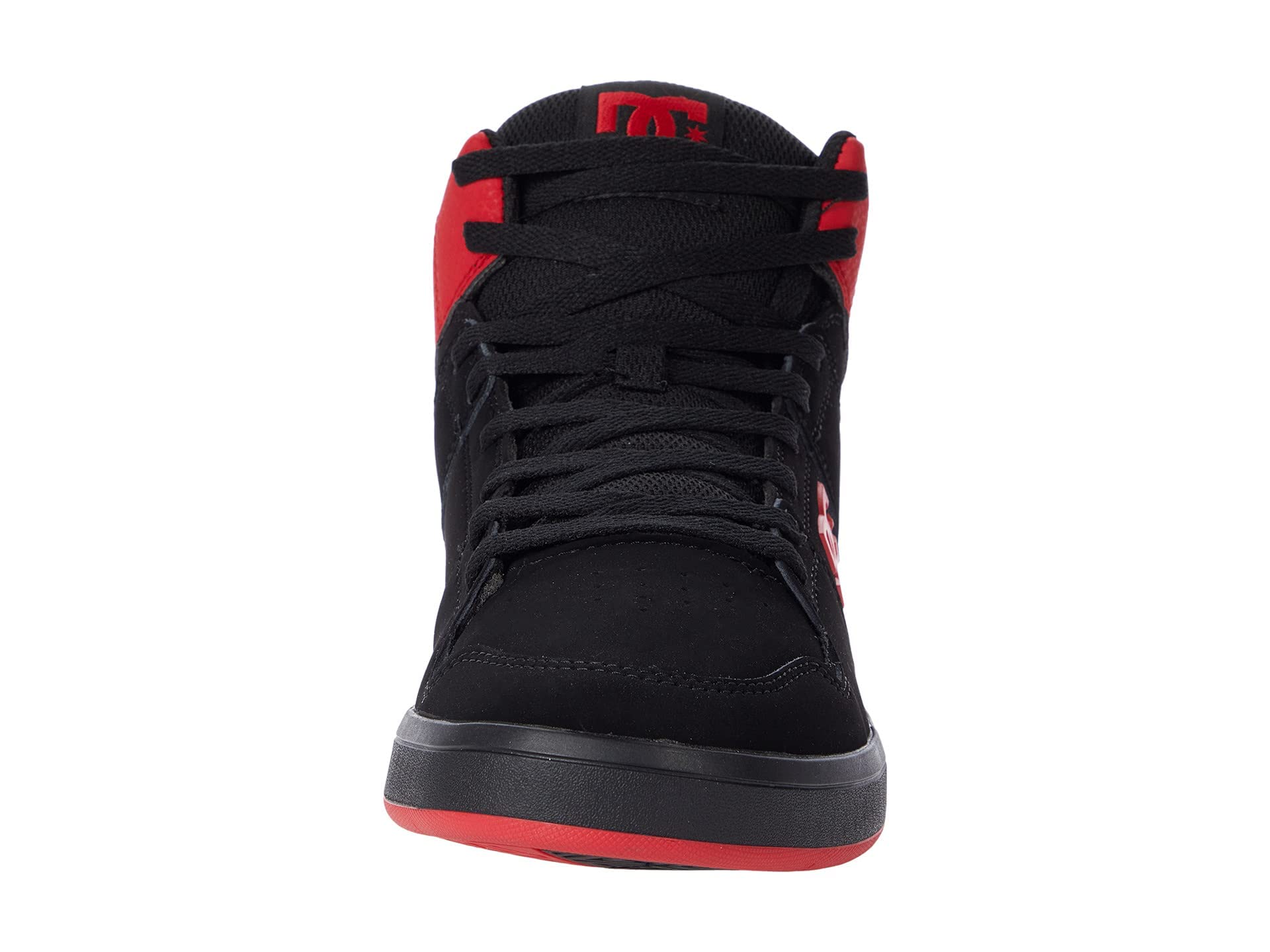 DC Mens Cure Casual High-Top Skate Shoes Sneakers Black/Black/Red 10.5 D - Medium