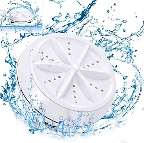 Chic-Micky Portable Mini Washing Machine, Ultrasonic Washing Machine 3 in 1 Dishwasher Mini Light, Convenient for Travel, Family Business Travel, USB (B)