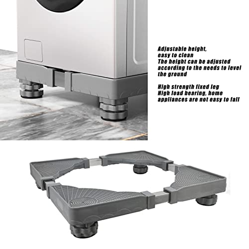 plplaaoo Adjustable Fridge Stand,Dryer Stand,Universal Base Mini Fridge Stand,Refrigerator Stand,Washing Machine Floor Stand,for Washing Machine,Refrigerator,Dryer