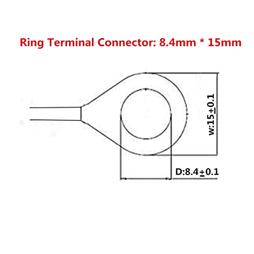 O Ring Terminal Cable - 2FT SAE Connector, Sae Plug to Battery Charger Cord, Solar Panel Cord Ring Terminal Harness Extension Adapter 12V 24V 2 Pin Quick Connect and Disconnect 10A (1 Pack)