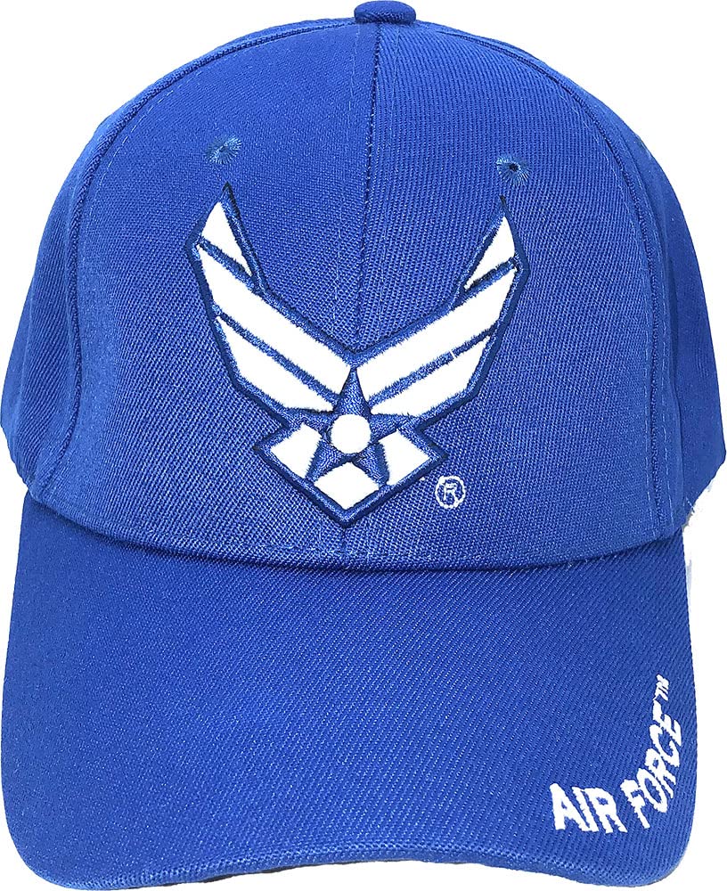 USAF United States Air Force Veteran Blue Baseball Cap Hat (Air Force Wings)