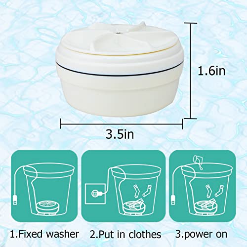 Mini Washing Machine Ultrasonic Turbine Washing Machine Portable Turbo Washer for Home Business Travel