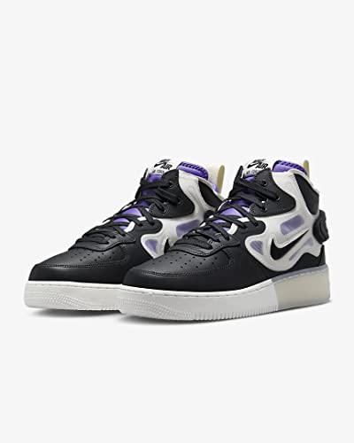 Nike Air Force 1 Mid React Men's Shoes, Off Noir/Off Noir-Action Grape, 10.5 M US