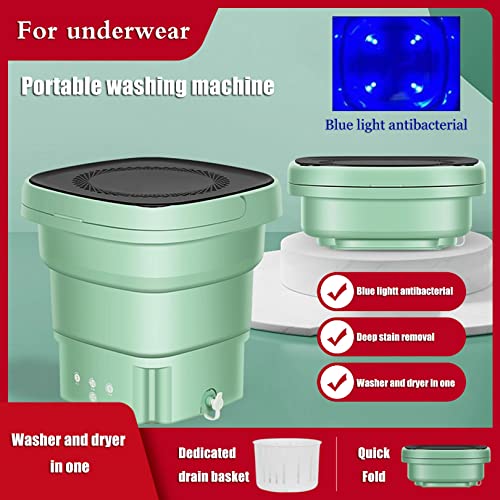 4.5L Mini Portable Washing Machine Lightweight Underwear Washer,Foldable Washer with Spin Dryer for Baby Clothes, Socks, Towels,Bucket Automatic Perfect for Camping, Travelling, Apartment, Dorm