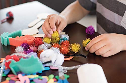 CHENILLE KRAFT 1 INCH GLITTER POMS - 40 PACK