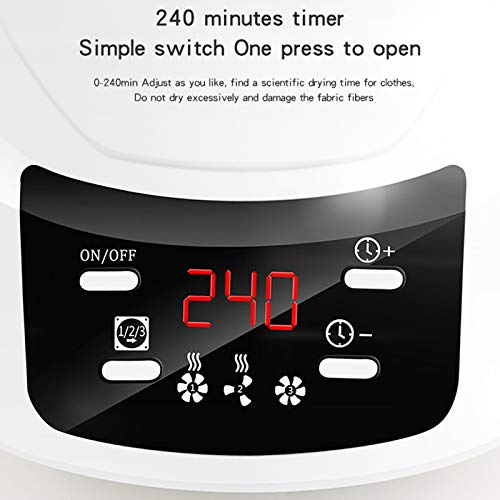 MINIKID Portable Clothes Dryer Laundry Dryer Machine, Electric Portable Clothes Dryer Compact Dryer Automatic Working Mode for Small Living Spaces, Apartment Houses, dorms (White)