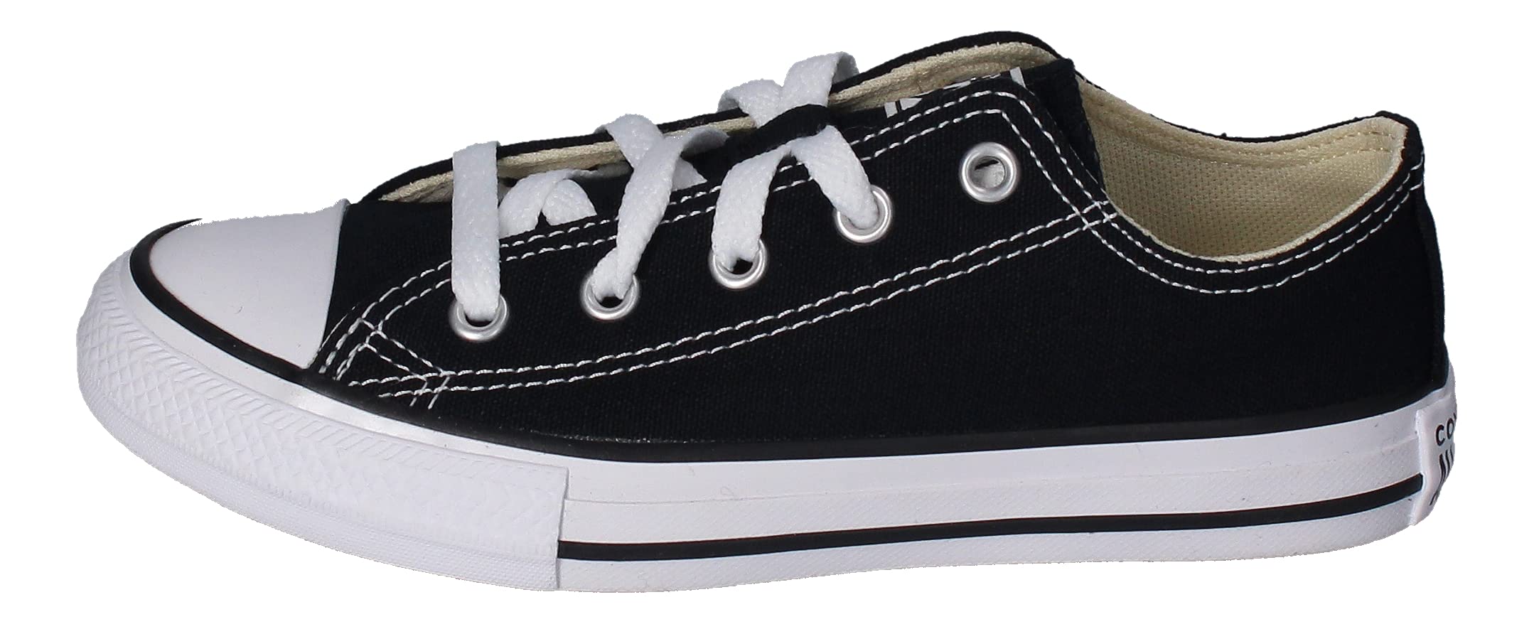 Converse unisex-child Chuck Taylor All Star Low Top Sneaker, Black, 2 M US Little Kid