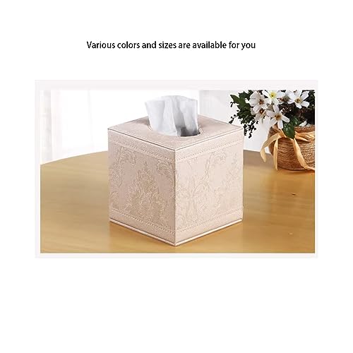 Stylish Tissue Box Leather Paper Roll Holder FashionTissue Organizer and Durable Tissue Box for Bathroom Vanity Desks Offices Bedroom Home Modern Tissue Box (Color : Brown)