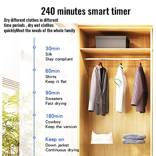 MINIKID Portable Clothes Dryer Laundry Dryer Machine, Electric Portable Clothes Dryer Compact Dryer Automatic Working Mode for Small Living Spaces, Apartment Houses, dorms (White)