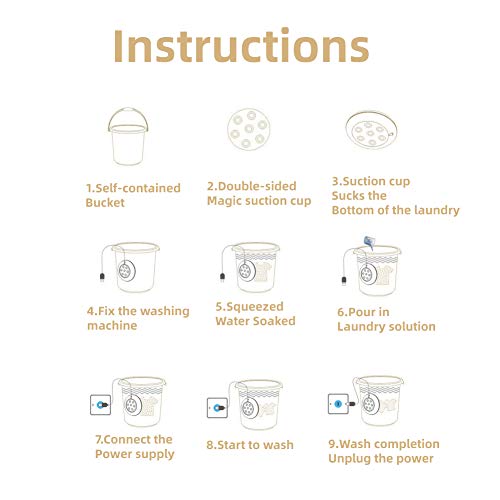 Portable Washing Machine, Mini Turbo Automatic Electric Washing Machine Washer Laundry Household Small Ultrasound Turbo Travel(green)