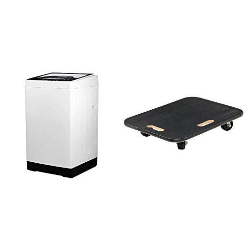 BLACK+DECKER BPWM16W Portable Washer, White & Vestil FWD-1824-3R Fiberwood Dolly with 3" Rubber Casters, 800 lbs Capacity, 23-3/4" Length x 17-7/8" Width x 4-11/16" Height Deck