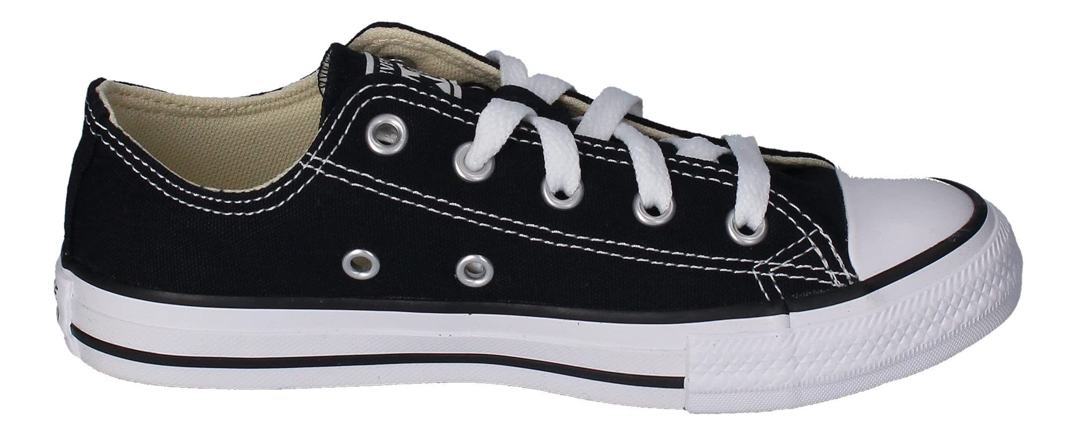 Converse unisex-child Chuck Taylor All Star Low Top Sneaker, Black, 2 M US Little Kid